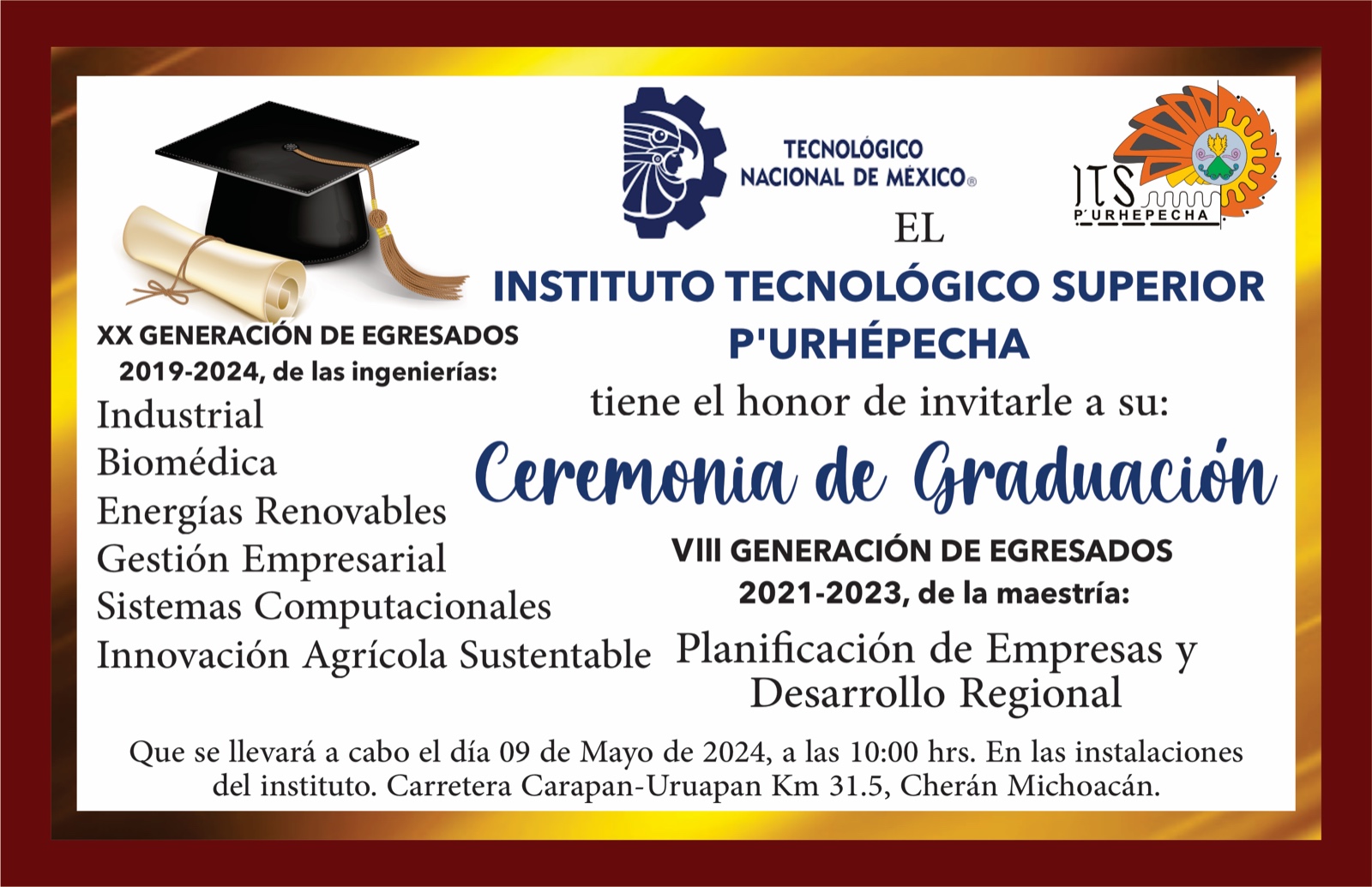 Ceremonia de Graduación - TecNM Campus P'urhépecha